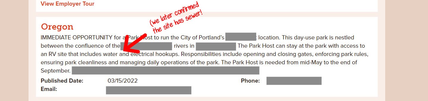 This Oregon Workamping Assignment Sounds Perfect!